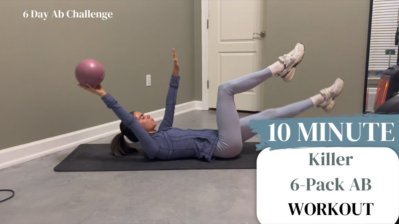 10 minute Killer 6-Pack ABS/ Pilates 6 day ab challenge/ Define ...