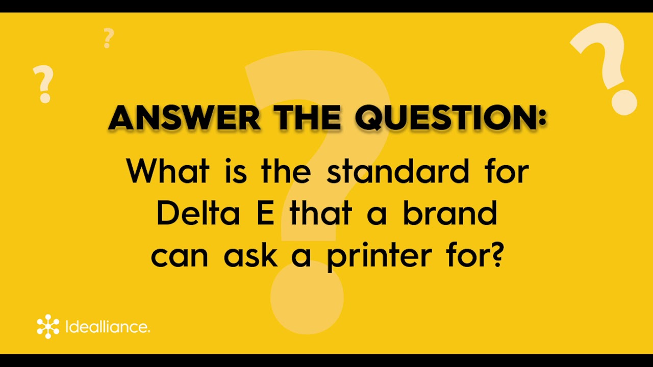 What is the standard for Delta E - YouTube