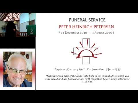 Funeral Service Peter Petersen - YouTube