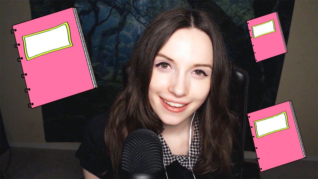 Cutie ASMR | Writing with pen on paper, little mouth sounds - YouTube