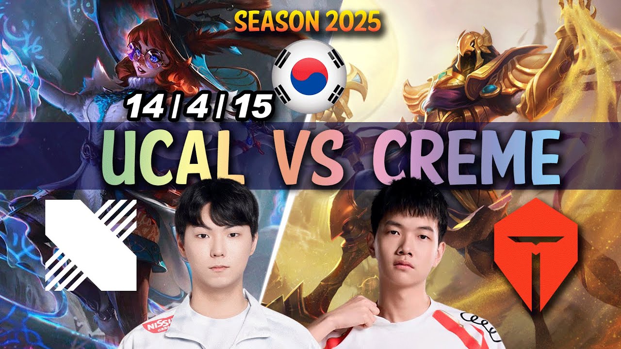 DRX ucal vs TES Creme - ucal AURORA vs Creme AZIR Mid - Patch 15.6 KR ...