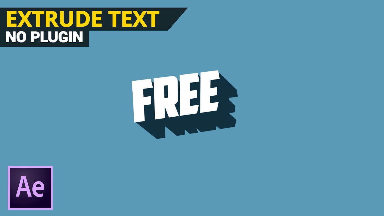 Extrude Shape & Text in After Effects | Adobe After Effects CC - YouTube