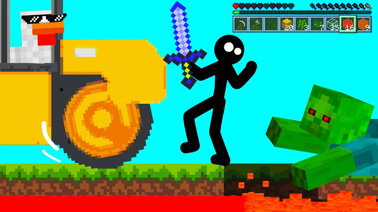 Stickman VS Minecraft Shorts | Monster School Animation - YouTube