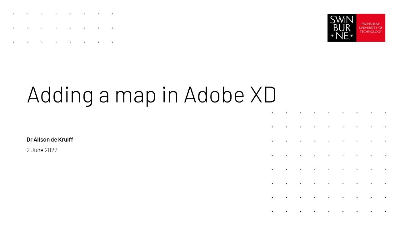 Adobe XD: Adding a map - YouTube