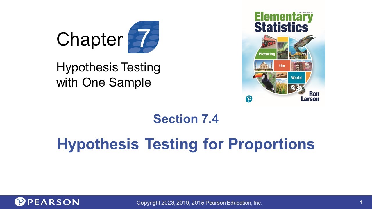 Lesson for 7 4 Hyp Testing Population Proportions - YouTube
