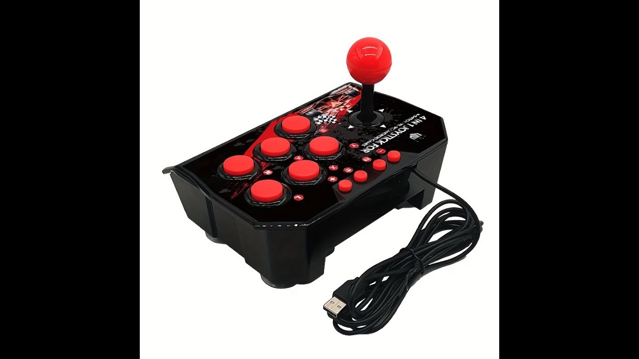Classic Wired Fighting Rocker Game Controller - YouTube