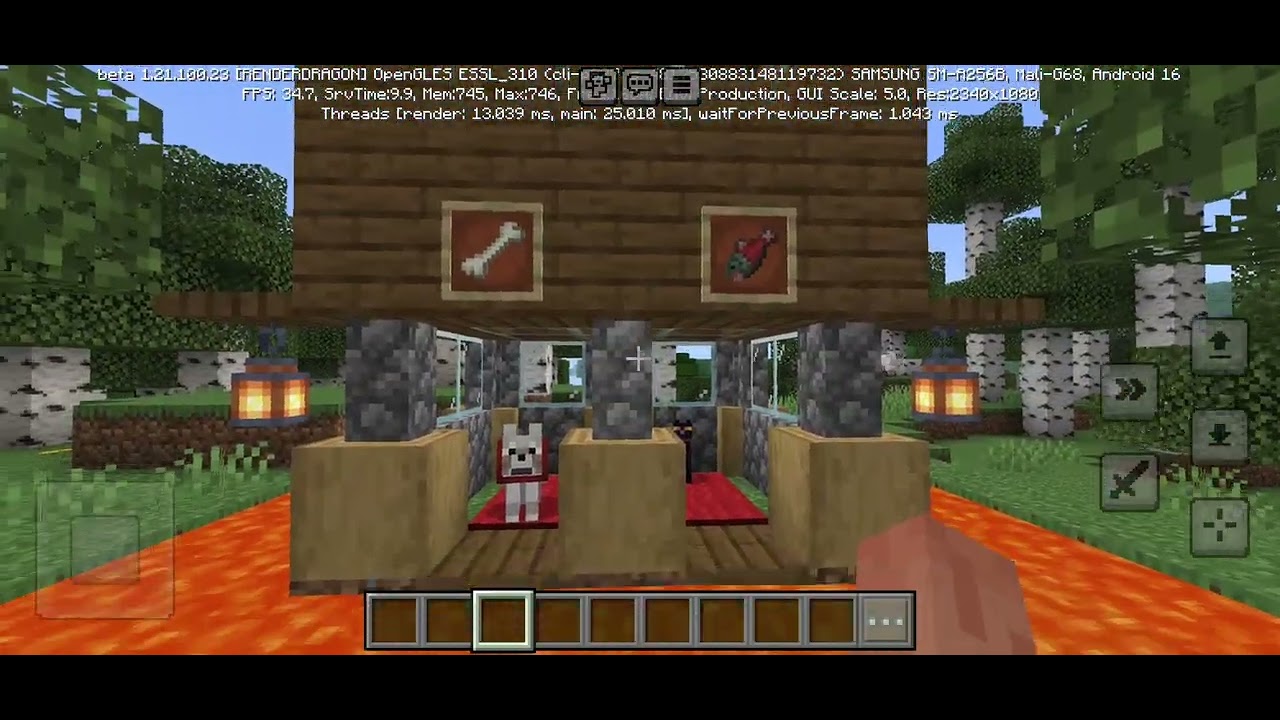 Minecraft best hut for my dog and cat lava moat video - YouTube