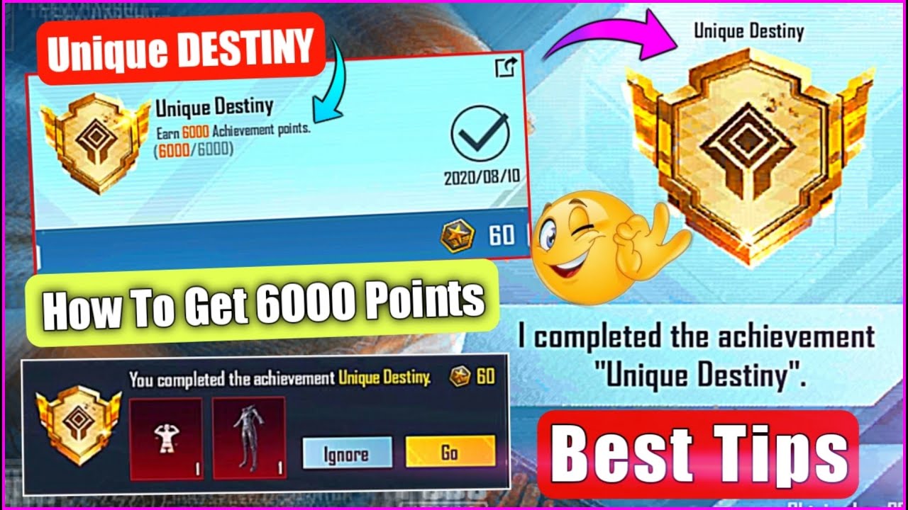 PUBG MOBILE Achievements | Unique Destiny Achievement,How To Get Unique ...