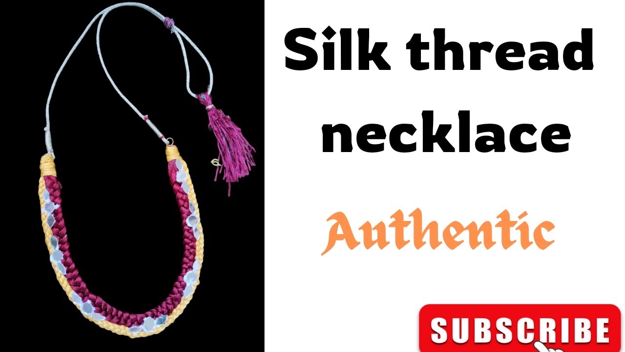How To Make Silk Thread Necklace| Silk Thread Necklace Kaise Banaen ...