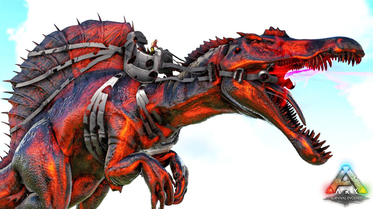 Underwater King Chaos Spino Taming VS Skynet Boss : ARK Survival ...