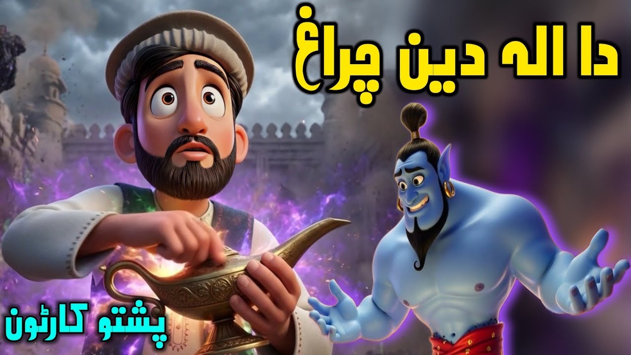 Aladdin and the Magic Lamp | الہ دین او دا چراغ جن | Pashto Cartoon ...