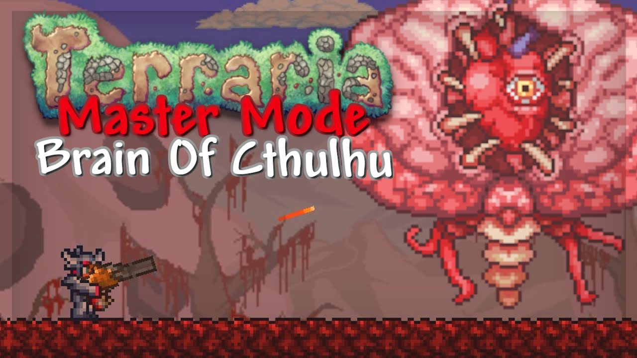 How To Defeat Brain Of Cthulhu In Terraria Master Mode - YouTube