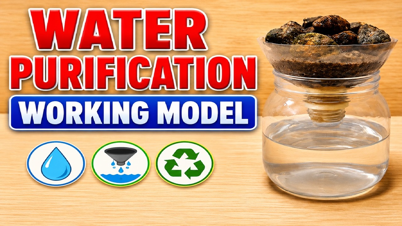 water purification working model - school science project for ...