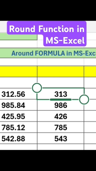 Round Function in MS-Excel #exceleducation #education #excelshortcuts - YouTube