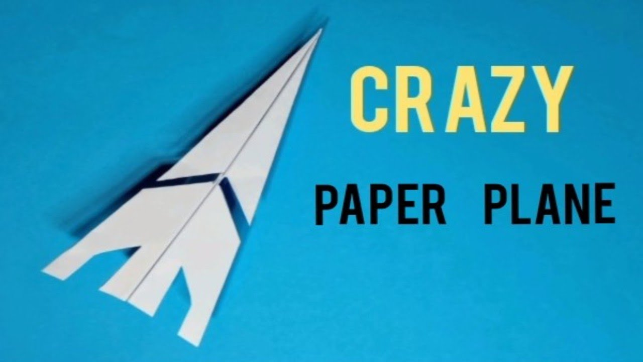 How To Make Crazy Paper Plane / Origami Crazy Airplane Easy and Step by ...