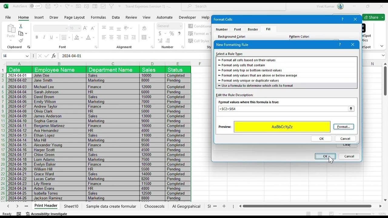 Part-188 : Hightlight Search Data in Excel (Using Conditional Formatting). - YouTube