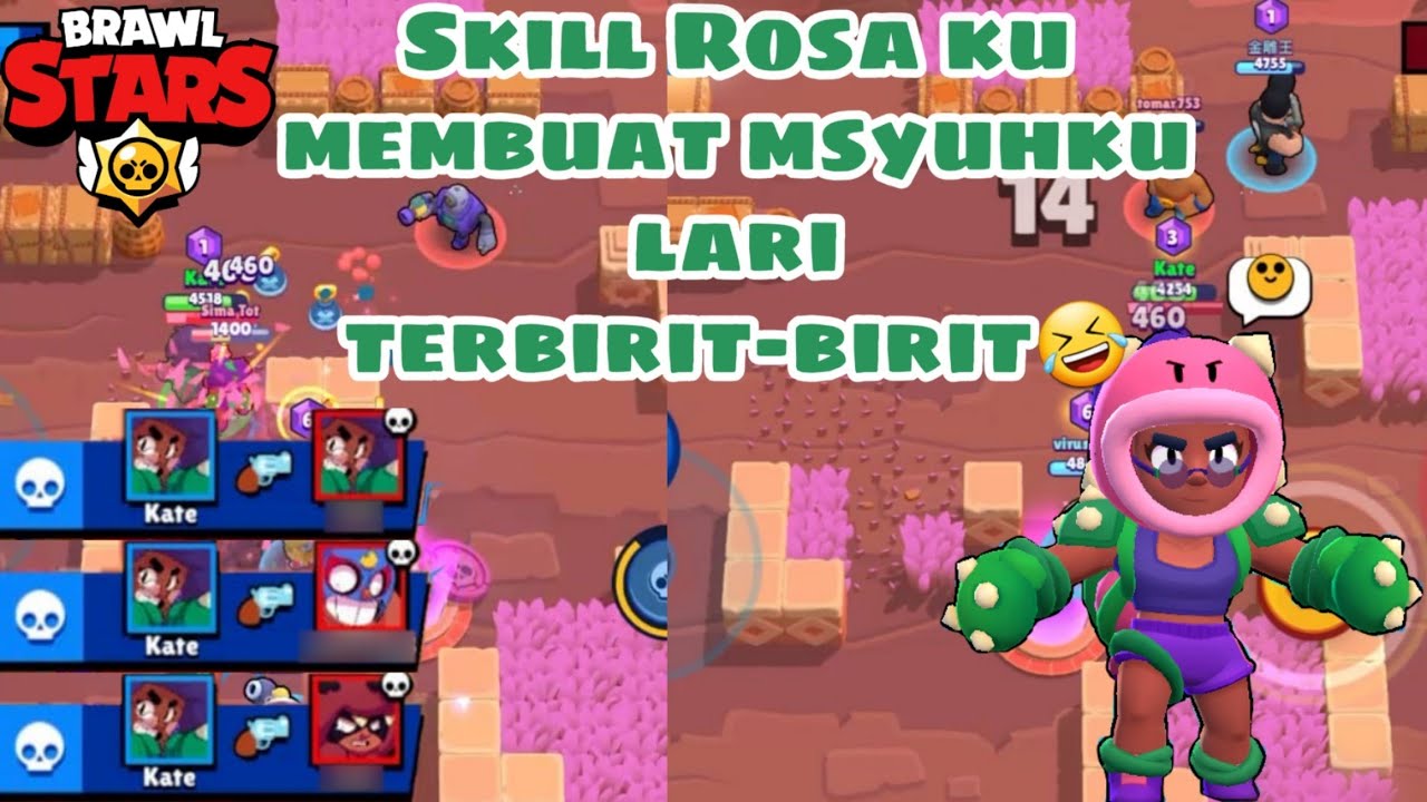 Skill Rosa ku membuat musyuhku lari terbirit-birit😂 | Kate Time | Brawl ...