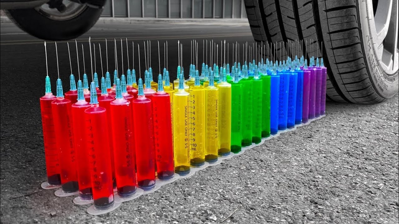 Experiment Car vs Syringes | Best Crushing things with Car Compilation ...