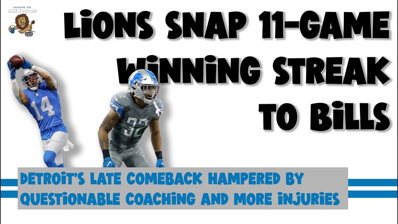 Lions snap 11-game win streak against the Bills - YouTube