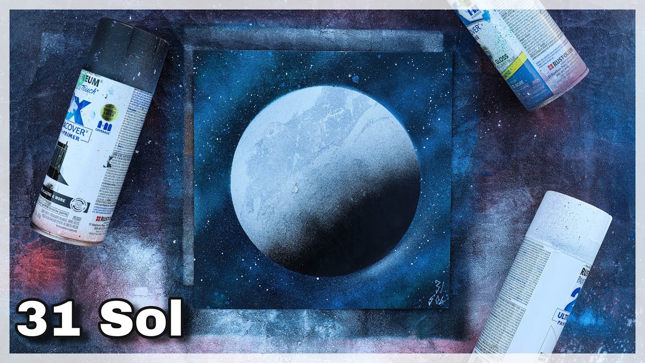 Moon Spray Painting #2 - YouTube