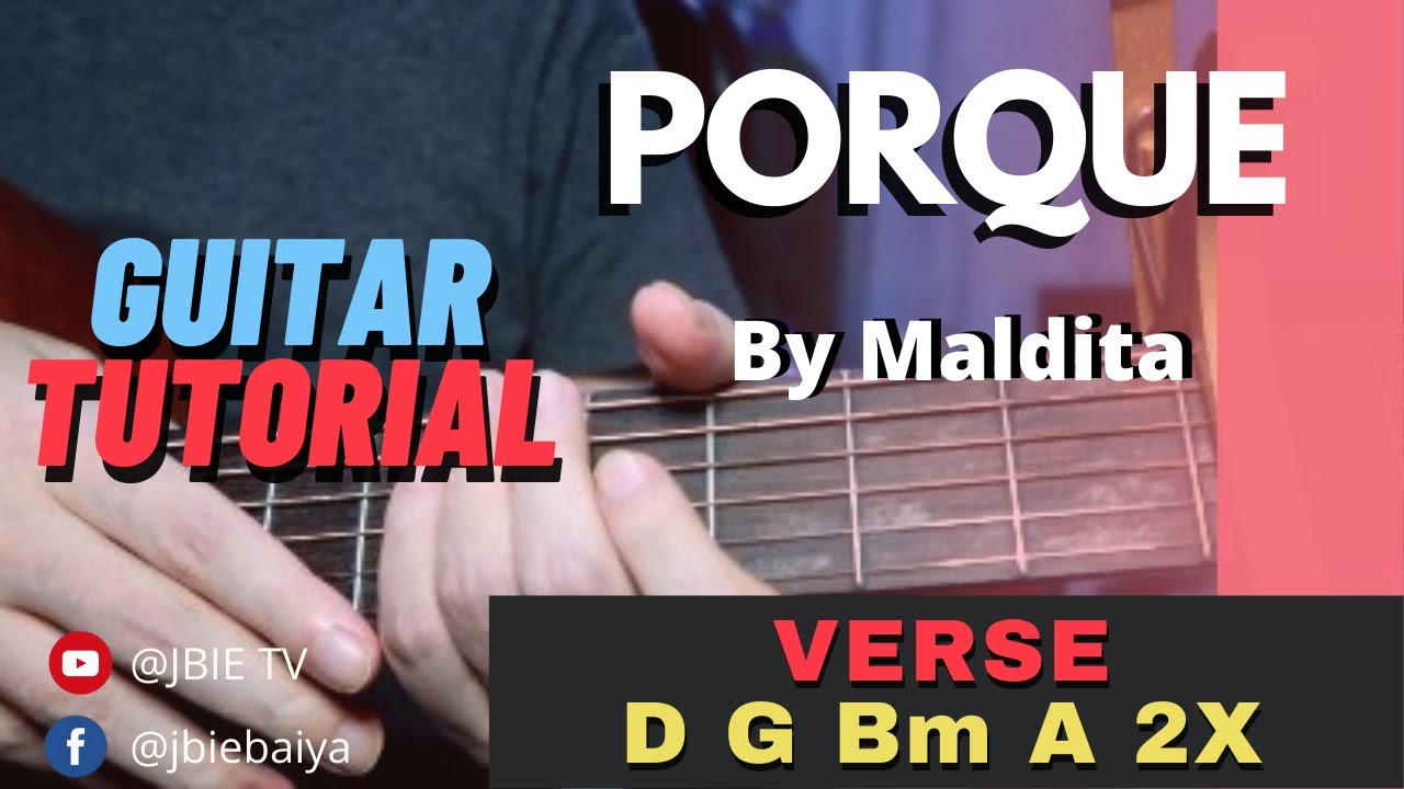 Porque - Maldita | Guitar Tutorial | Easy Chords - YouTube