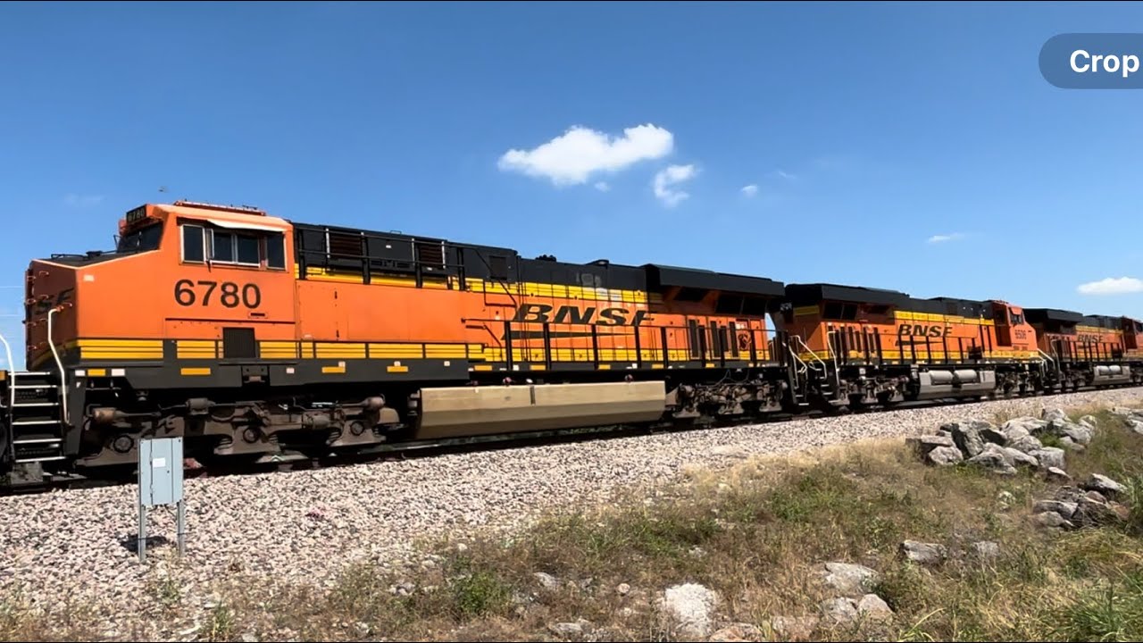 BNSF High-Rail Truck + BNSF 6780 - Carrollton, TX (June 24, 2024) - YouTube