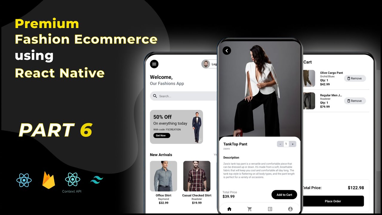Build Modern E-Commerce App | Part 6 | Order Screen | React Native ...
