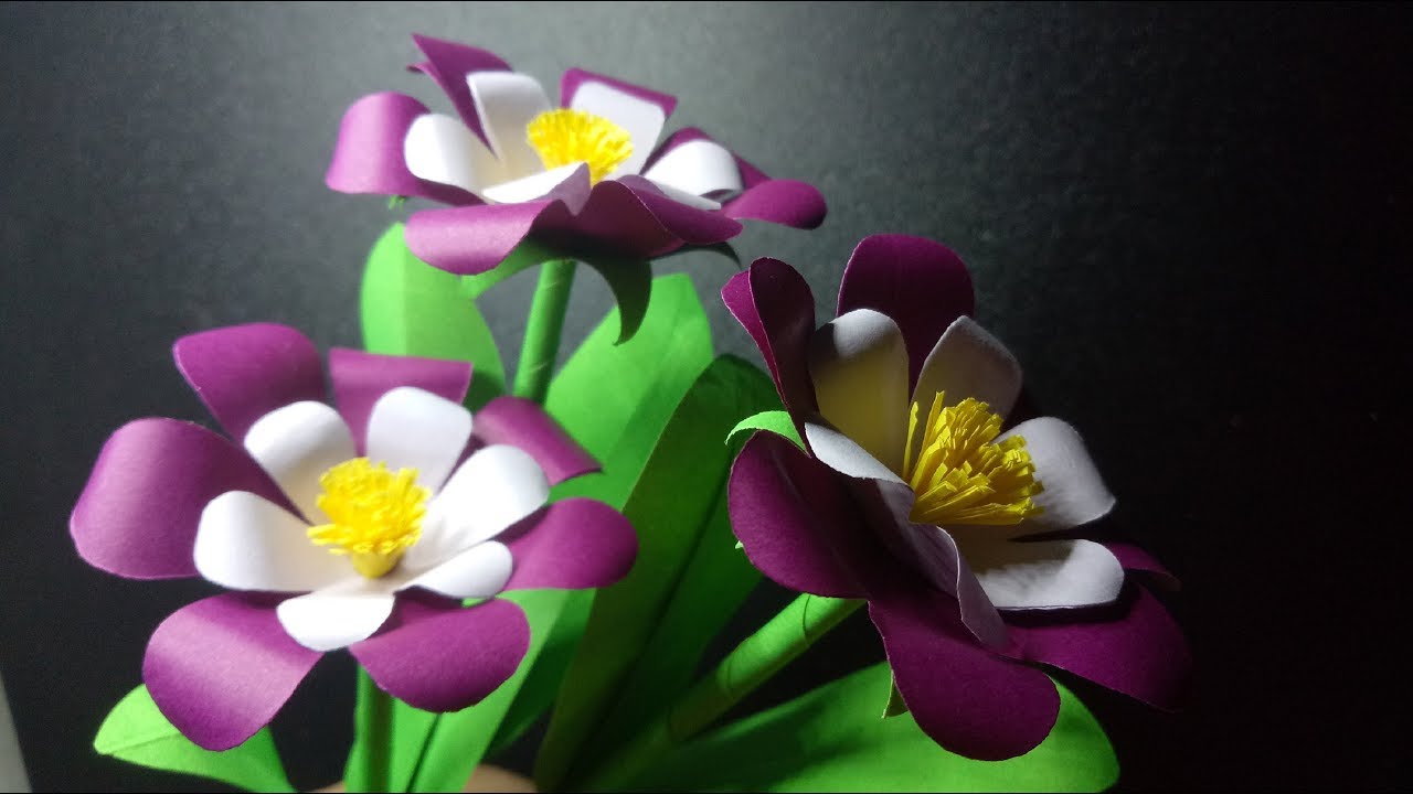PAPER FLOWER With STEM 1 DIY PAPER FLOWER TUTORIAL YouTube PAPER FLOWER With STEM 1 DIY PAPER FLOWER TUTORIAL YouTube