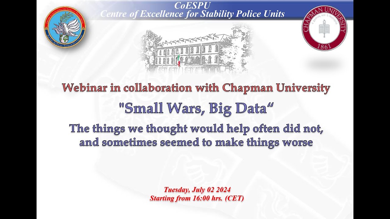 Small wars, big data - YouTube