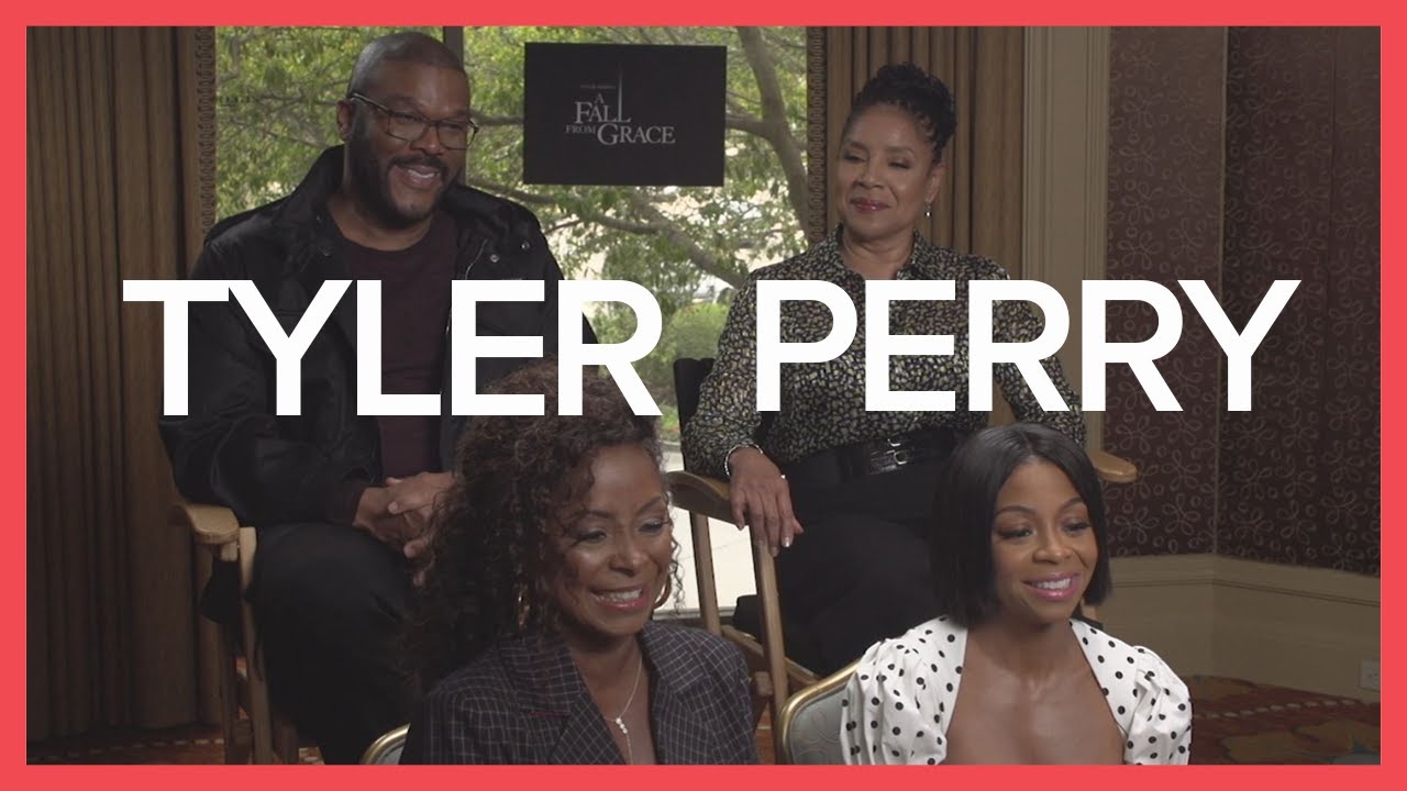 Tyler Perry and cast talk their new movie "A Fall From Grace" - YouTube