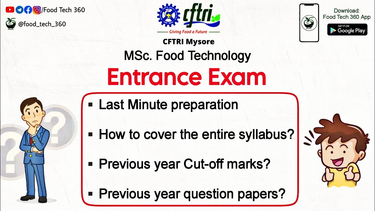 CFTRI Entrance Exam Last minute preparation | Previous Cut-off ...