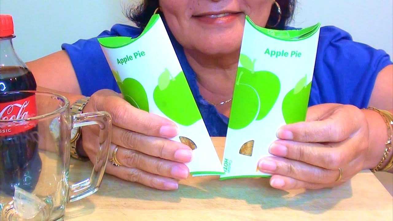 ASMR | MAC DONALD'S | CRISPY APPLE PIE | COKE | EATING SOUNDS | MEB ...