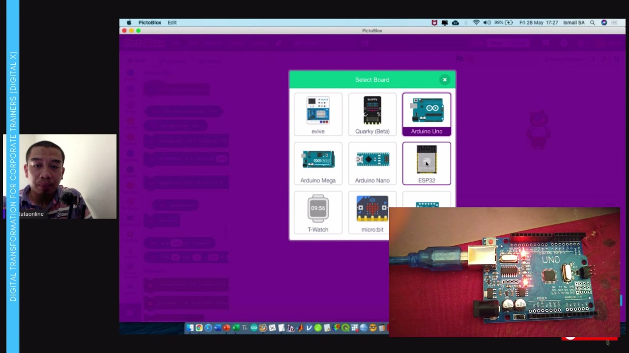 Arduino Uno Tutorial With Pictoblox 1 Blink Led Graphical Software