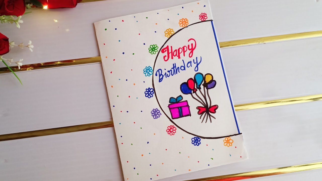 DIY Beautiful White Paper Birthday Card Handmade Birthday Card Easy DIY Beautiful White Paper Birthday Card Handmade Birthday Card Easy