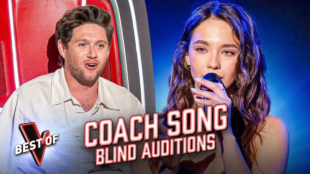 Coaches Surprised by Their OWN SONGS in the Blind Auditions of The Voice - YouTube