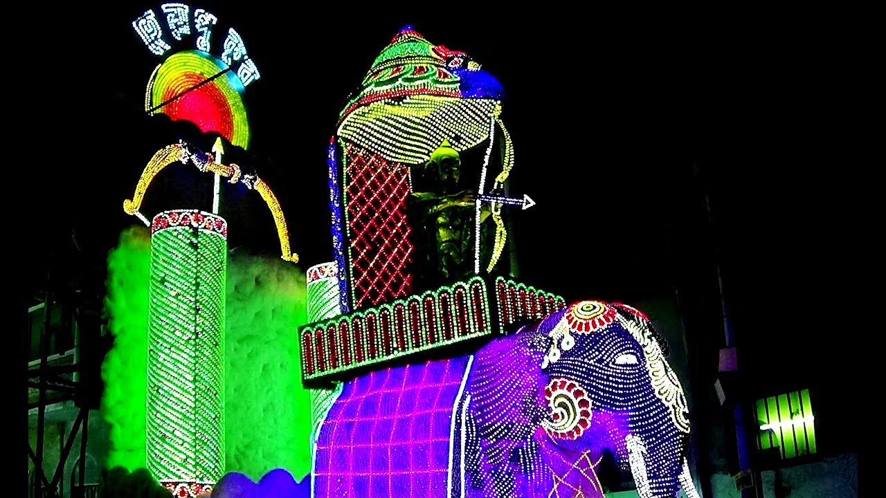 Best LED Lighting 2017 | Chandannagar Jagadhatri Puja | Hela Pukur Dhar ...