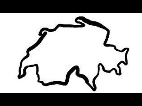 Draw Switzerland Map Easy | Draw Switzerland map Outline - YouTube