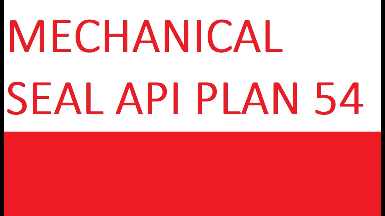 MECHANICAL SEAL API PLAN 54 | Rotating and Static Equipments - YouTube