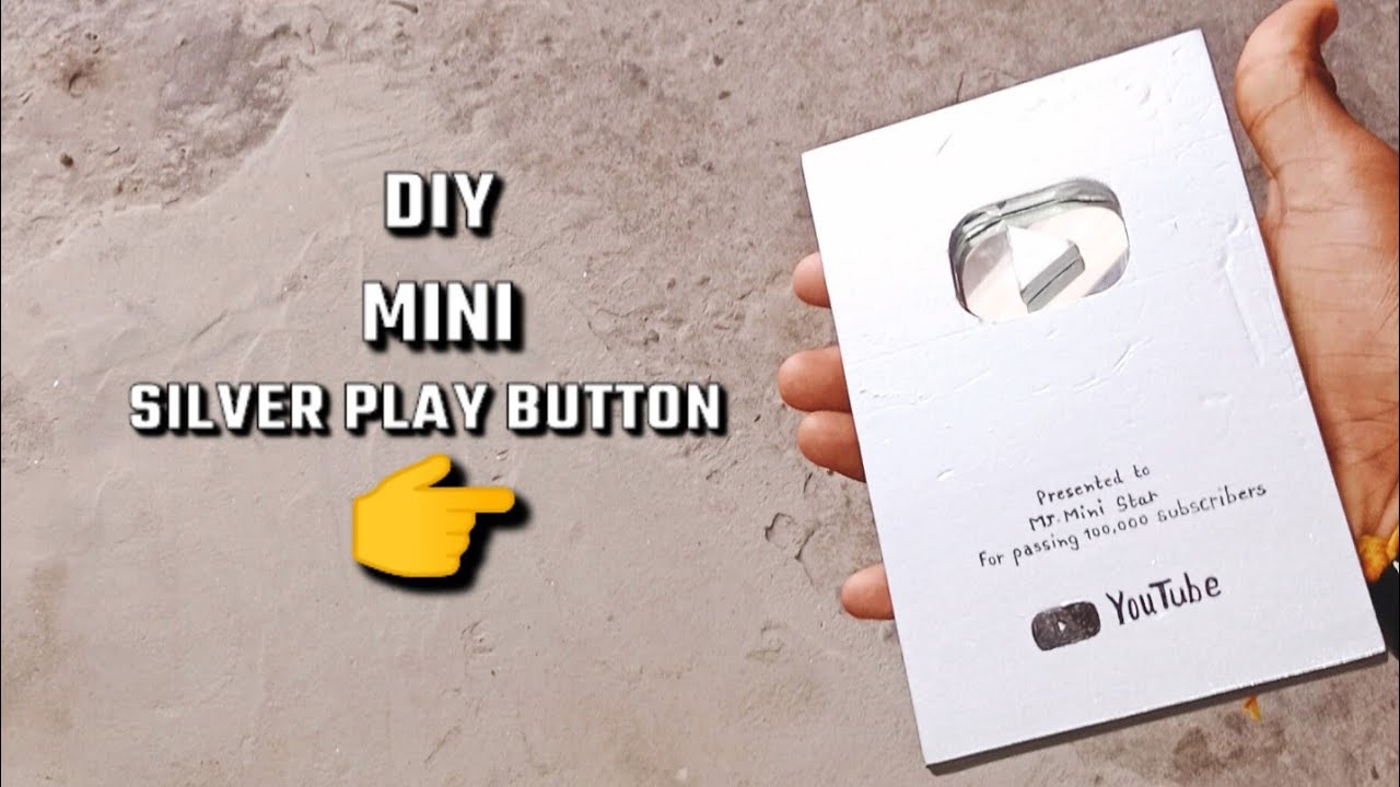 Silver Play button ||How to make a mini silver Play button #Azeri - YouTube