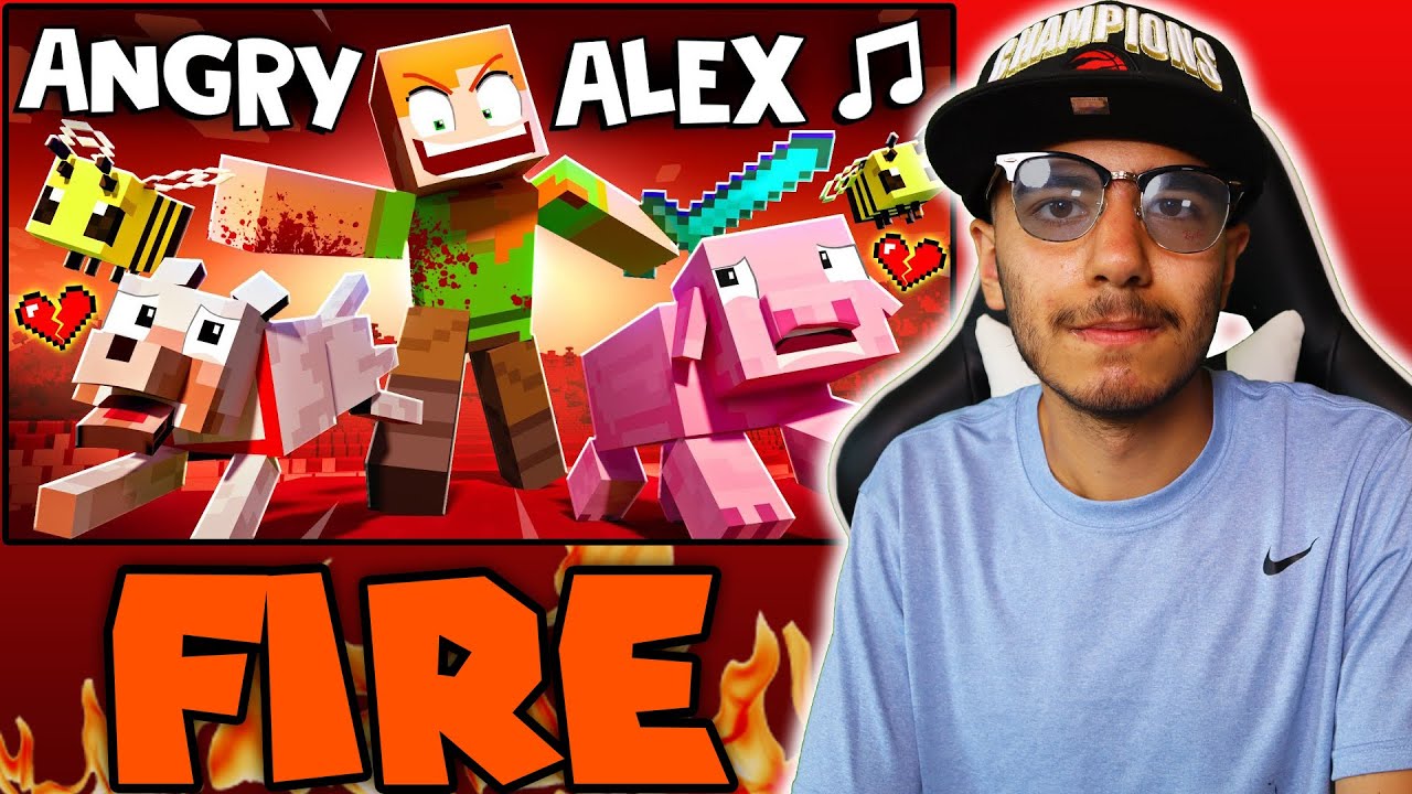 "ANGRY ALEX" Minecraft Animation Music Video (ZAMination) | Reaction ...