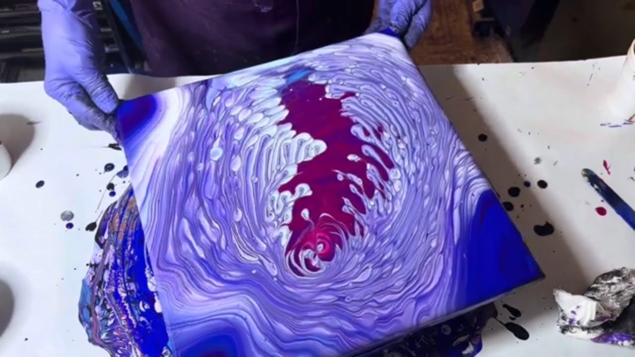 How to create a Magical cloud pour using acrylic pouring paints - YouTube