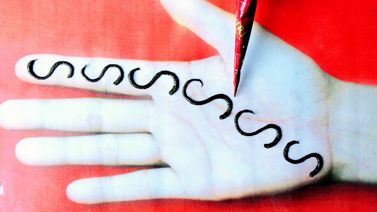 Very Easy Stylish Mehendi Designs Trick for Beginners l S Letter ...