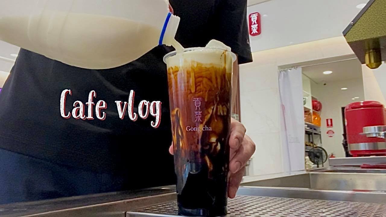 ASMR How to make bubble tea, a day being a bobarista #cafevlog # ...