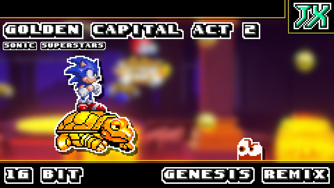 [16-Bit;Genesis]Golden Capital Zone Act 2 - Sonic Superstars - YouTube