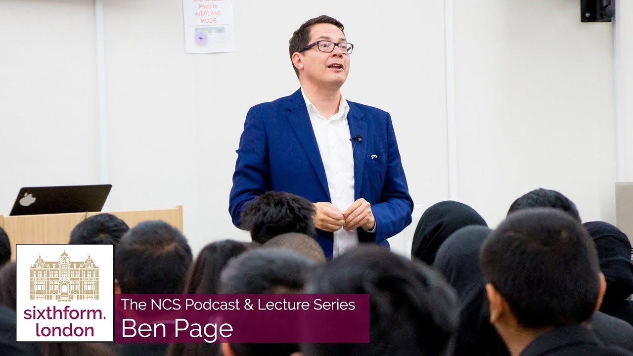 The NCS Lecture Programme #28 - Ben Page, Chief Executive of IPSOS MORI ...