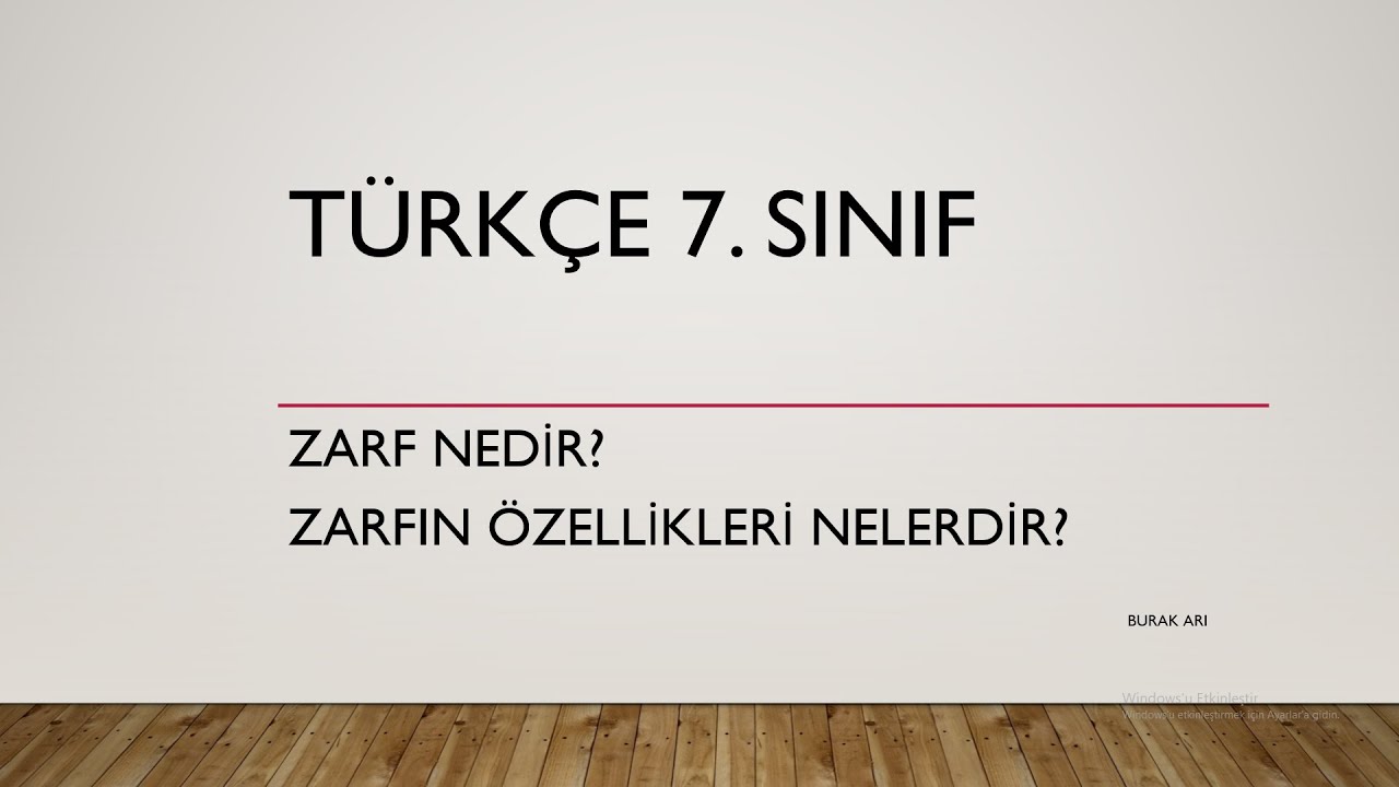 ZARF NEDİR? ZARFLARI BULMANIN KOLAY YOLU NEDİR? ZARF TÜRLERİ NELERDİR ...