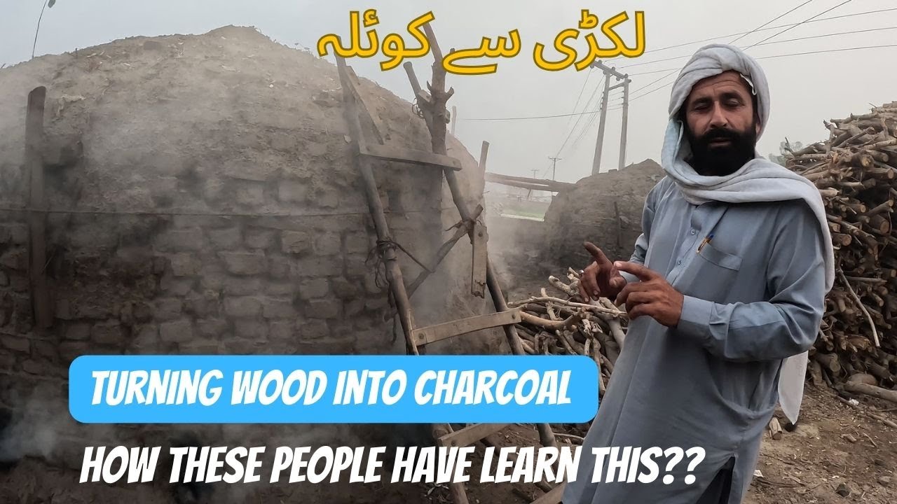 How to Turn Wood into Charcoal, Traditional Charcoal Making Process in ...