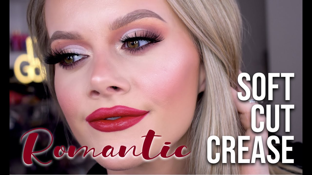 ROMANTIC, SOFT CUT CREASE MAKEUP LOOK - YouTube
