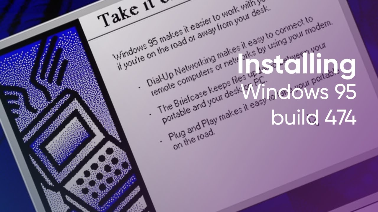 Installing Windows 95 build 474 - YouTube