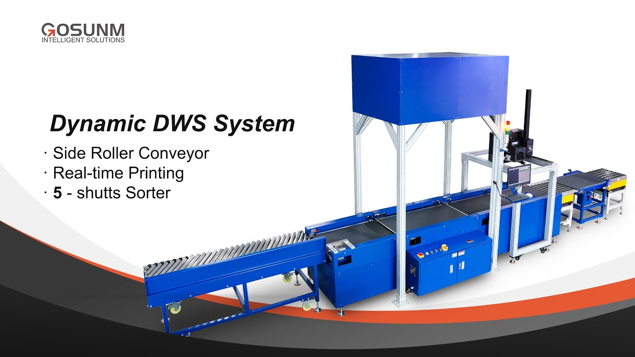 Dynamic DWS 5 ports sorting line with real-time printing - YouTube